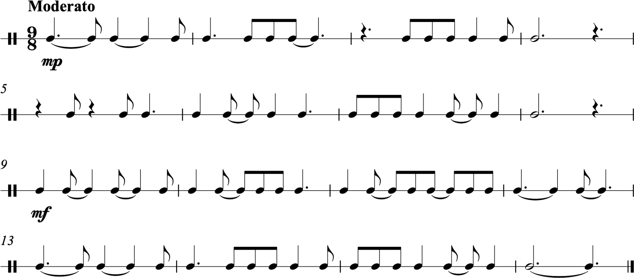 Chapter 9: Compound Meter—syncopation – The Rhythm and Meter Compendium